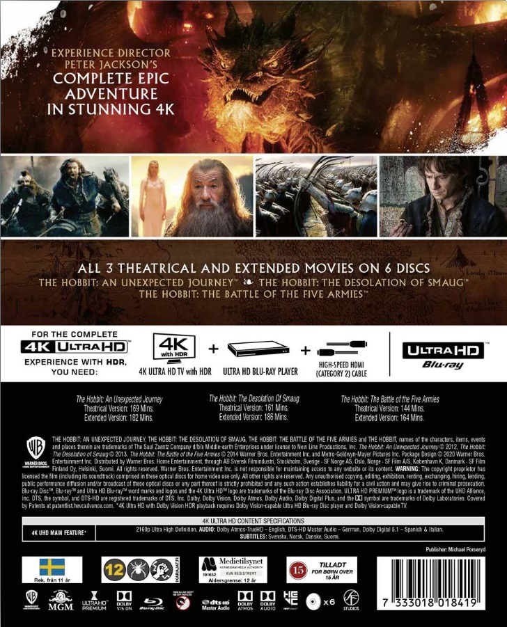 Hobbit Trilogy 4k
